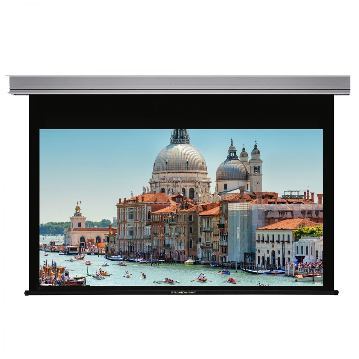 Liberty Grandview 133” (16:9) Cyber Series Recessed Ceiling Motorized ...