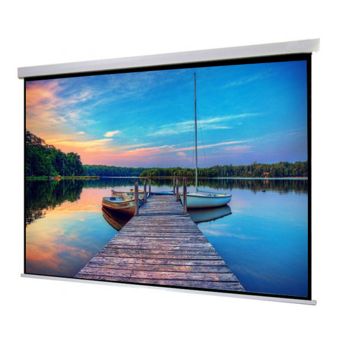 Liberty Show Manto 120" (16:9) Motorized Screen with Matte White Fabric ...