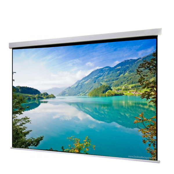 Liberty Show Manto Motorized 120" (16:9) Screen with Matte White Fabric ...